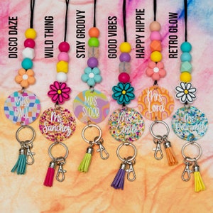 Groovy Sparkly Lanyard Personalized Lanyard for Badge 80's Lanyard ...