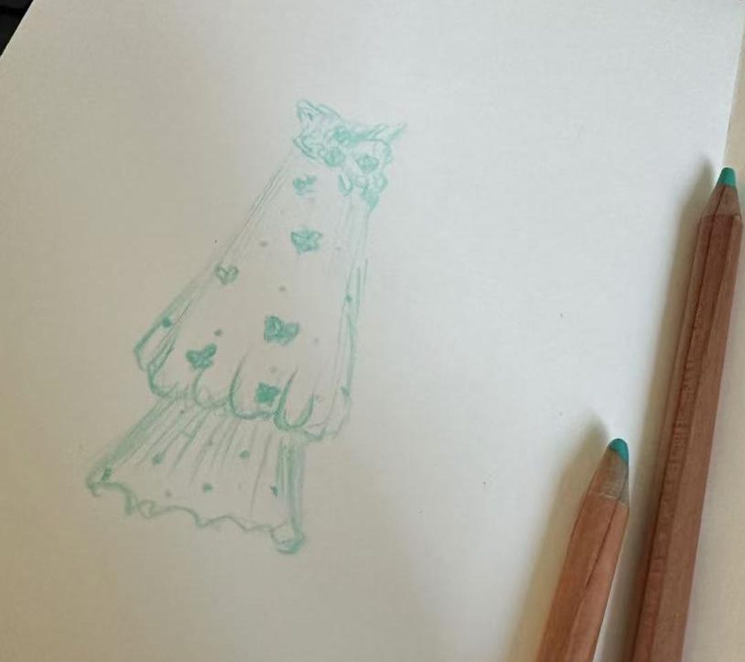 Custom Blue Tulle Lace Puffy Sleeves for Vicki Griffiths - Etsy