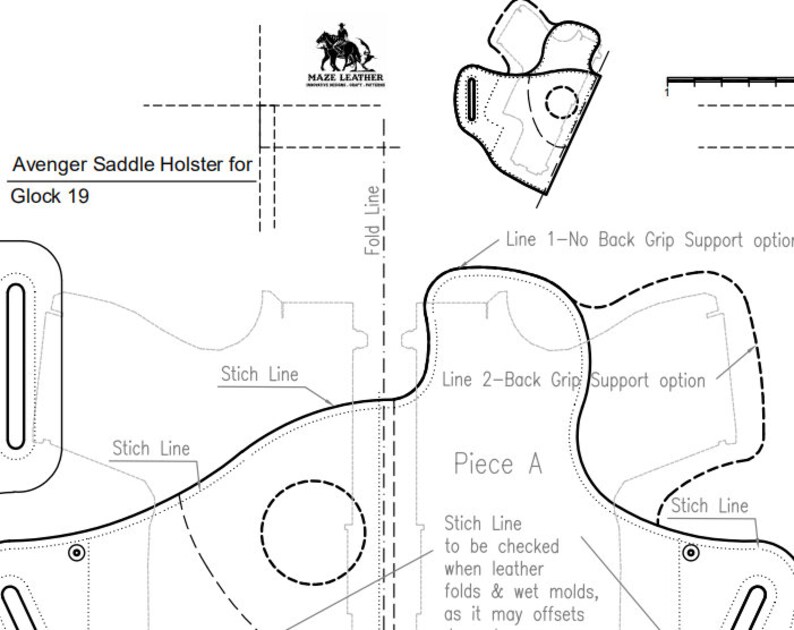 Printable Gun Holster Template