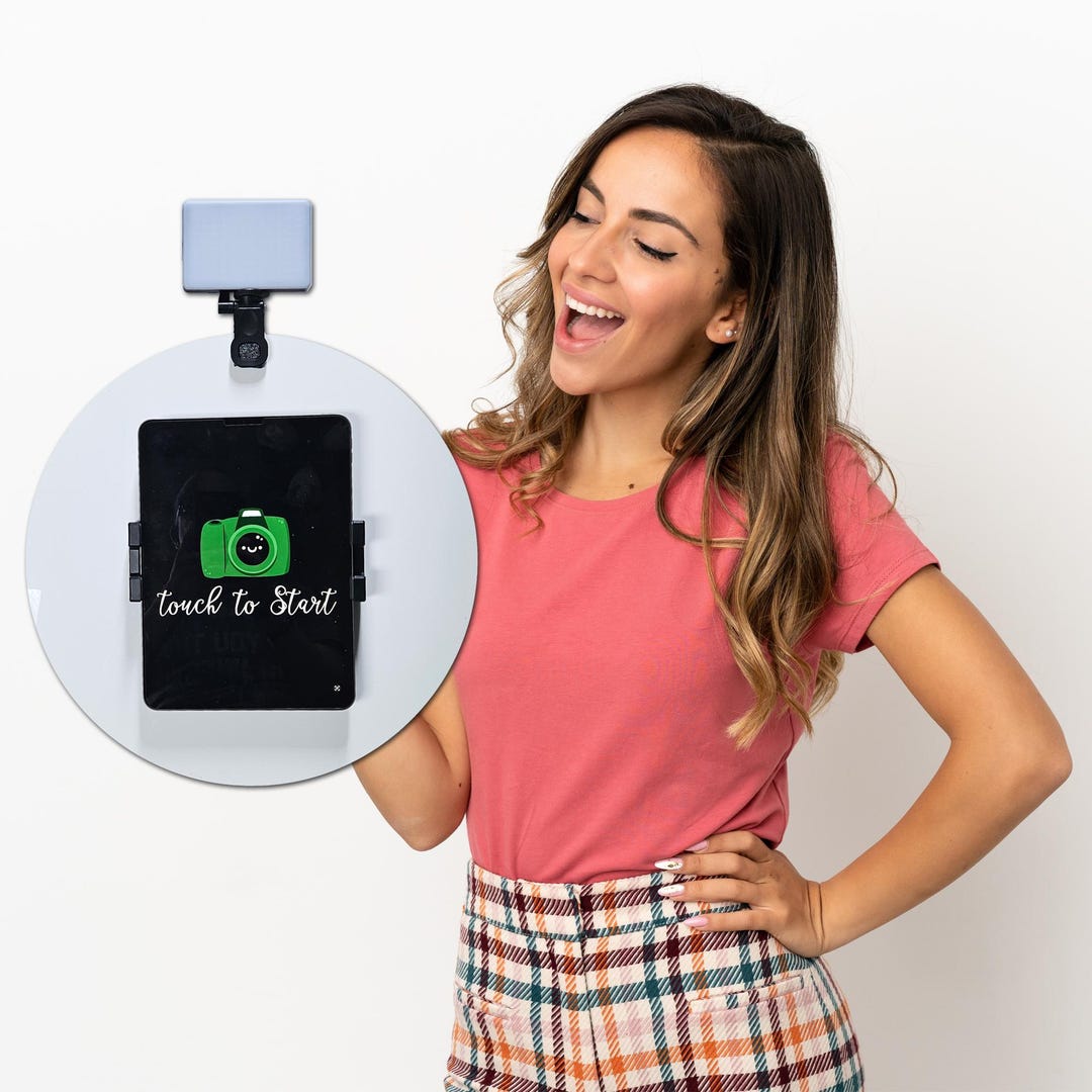 IPad Roaming Photo Booth. Handheld Roaming Selfie Photo Booth. Simple ...