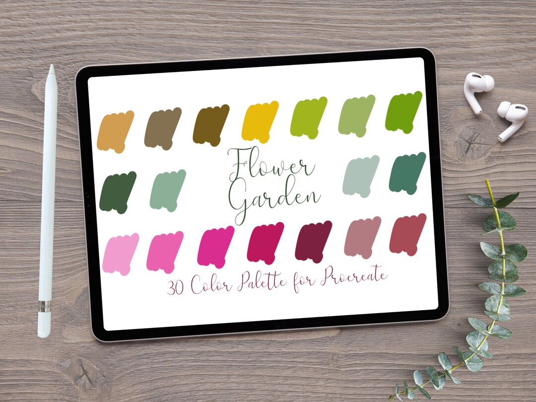 Flower Garden Color Palette for Procreate- Procreate Color Swatch ...