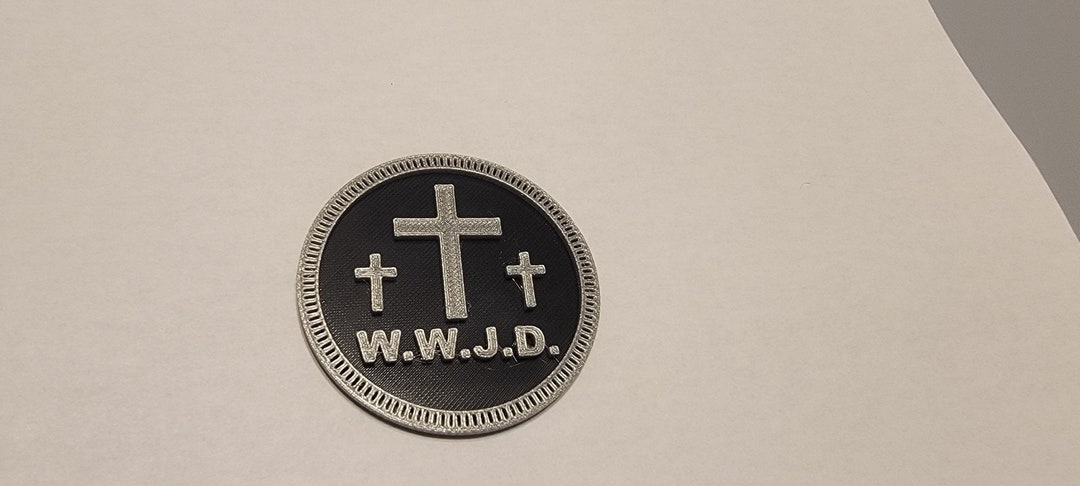 3D Cross WWJD Badge Medallion for Jeep or Car / Truck - Etsy