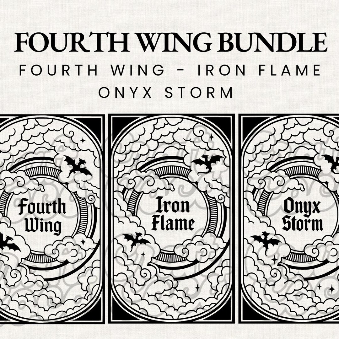 Fourth Wing Rebinding SVG Bundle, Dragon Cover Designs (digital ...
