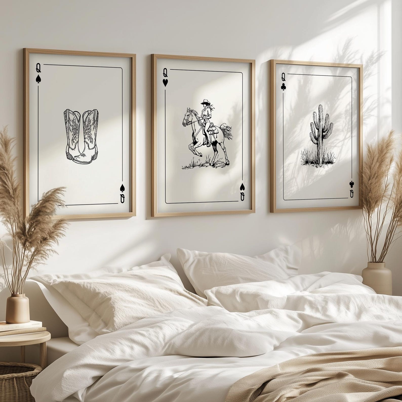 Western Card Wall Art Bundle, Gallery Wall Art, Wild West Poster ...