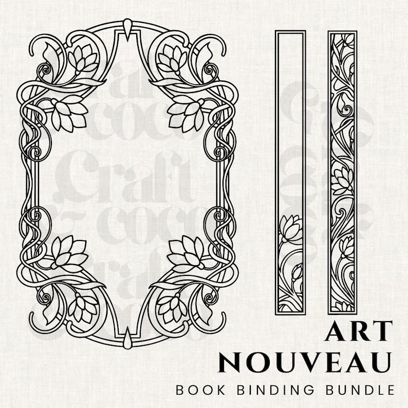 Art Deco Book Binding SVG, Gatsby Book Cover PNG (digital Download) - Etsy