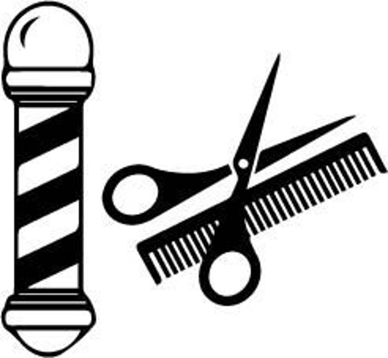 Barber Pole and Scissors - Etsy