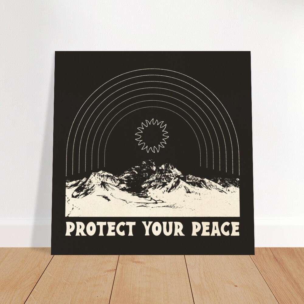 Protect Your Peace Quote Print minimalist Spiritual Home Decor Art ...