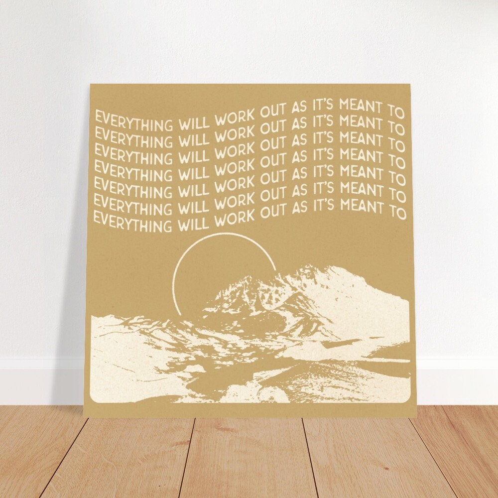 Everything Will Work Out Quote Print Minimalist Earthy Spiritual Home ...