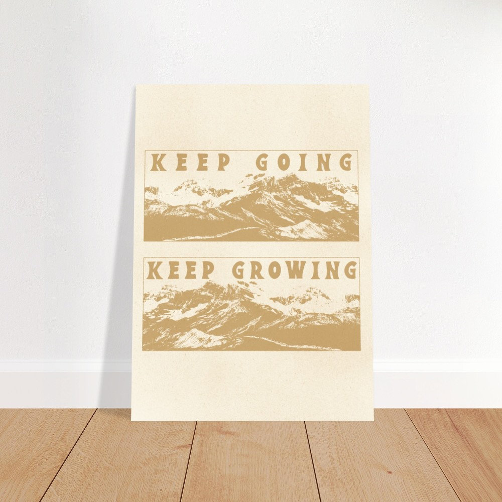 Keep Going, Keep Growing Quote Print Minimalist Earthy Spiritual Home Decor Art Inspirational ...