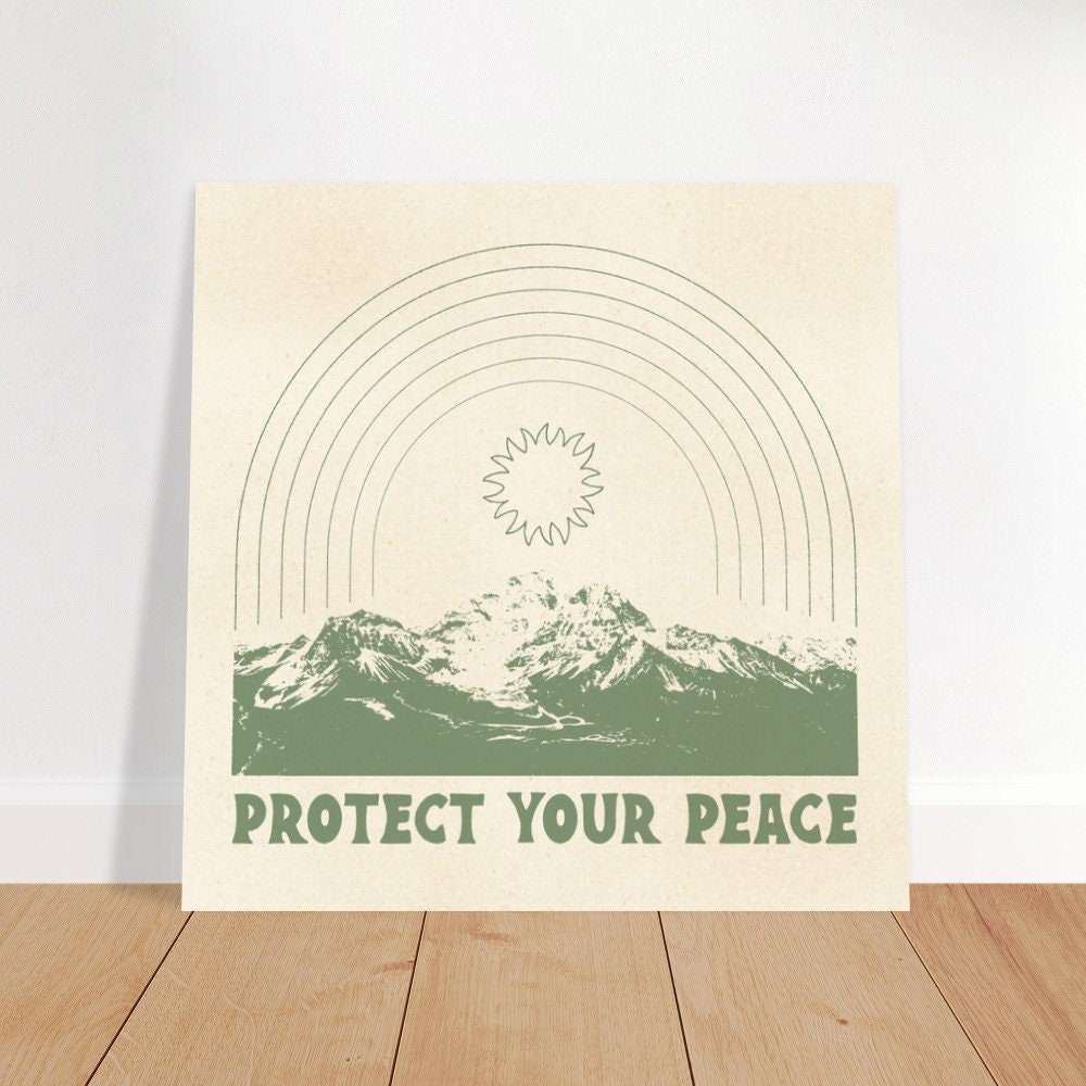 Protect Your Peace – Quote Print –minimalist Spiritual Home Decor Art ...