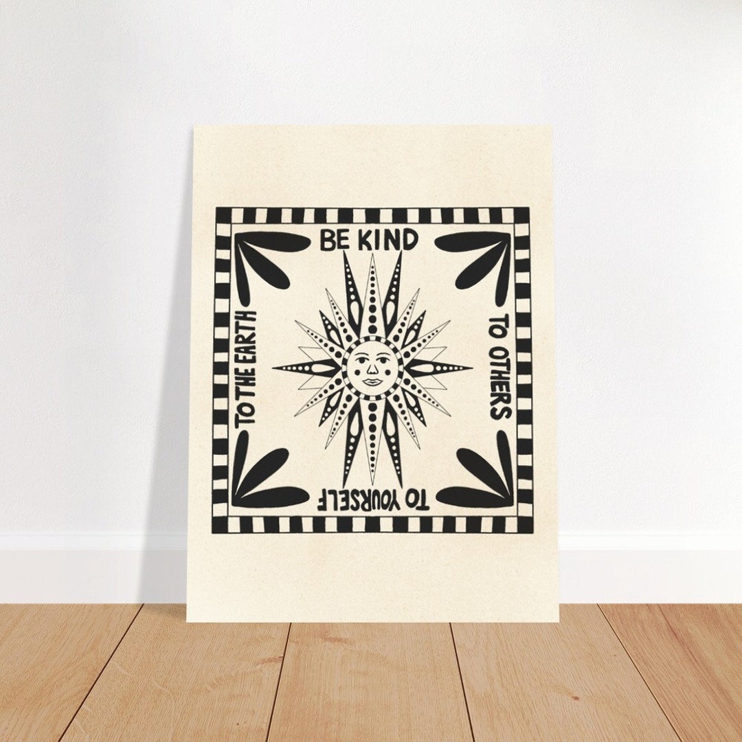 Be Kind – Quote Print | Earthy Spiritual Home Decor Art | Inspirational ...