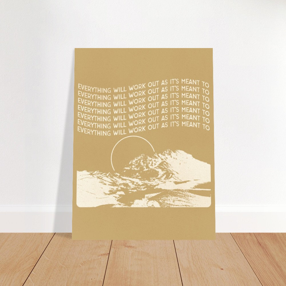 Everything Will Work Out Quote Print Minimalist Earthy Spiritual Home ...