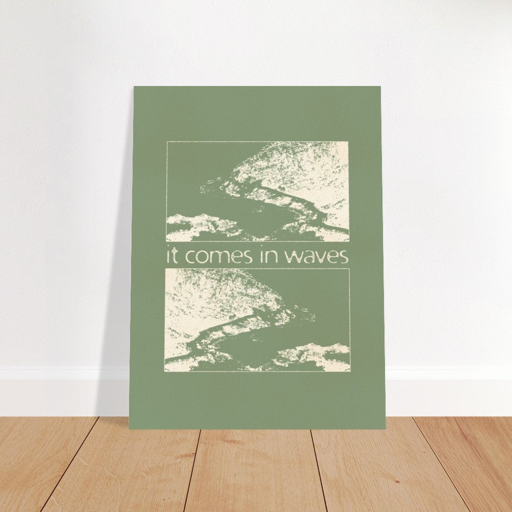 It Comes in Waves Quote Print Minimalist Earthy Spiritual Home Decor ...
