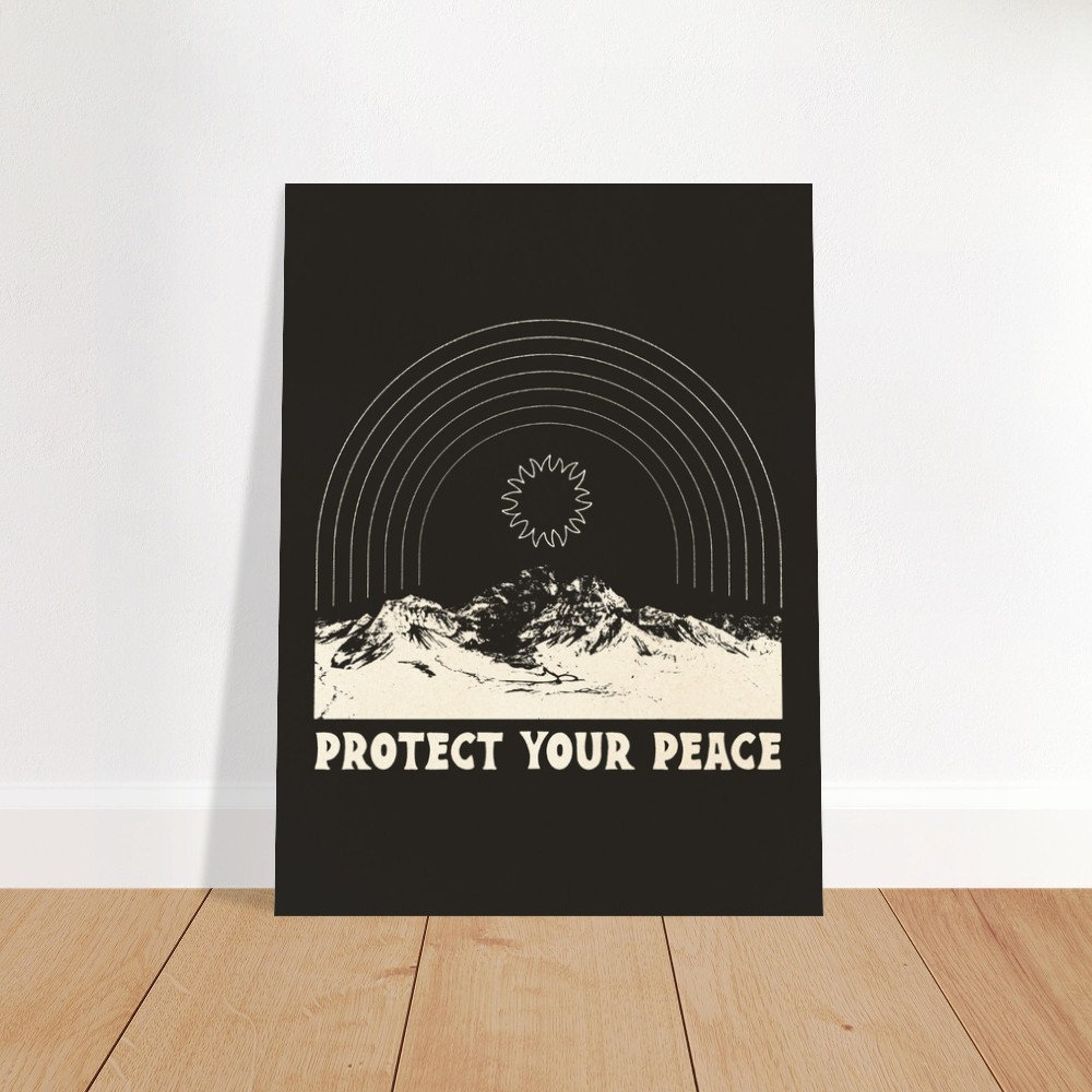 Protect Your Peace Quote Print minimalist Spiritual Home Decor Art ...