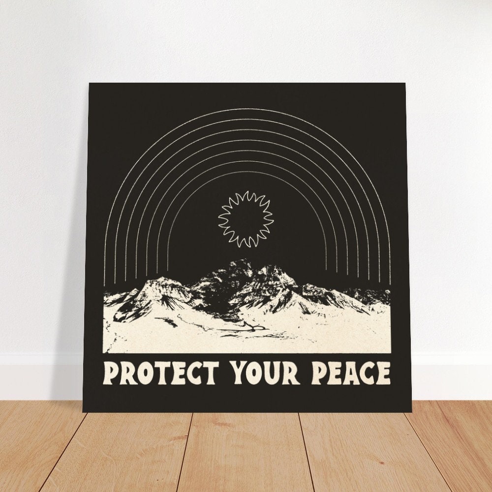 Protect Your Peace – Quote Print –minimalist Spiritual Home Decor Art ...