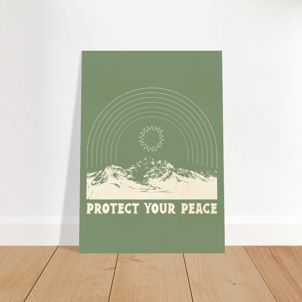 Protect Your Peace – Quote Print –minimalist Spiritual Home Decor Art ...