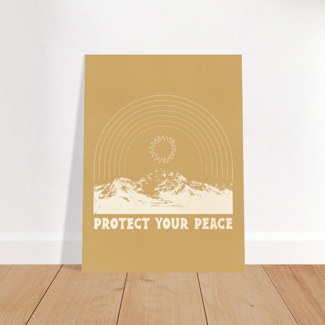 Protect Your Peace – Quote Print –minimalist Spiritual Home Decor Art ...