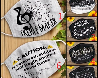 Musical Face Mask - Etsy