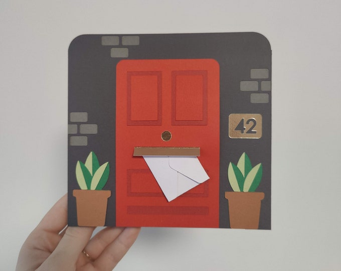 New Home Door Card | 3D Papercut SVG Card Cut File | Cricut DIY - Etsy