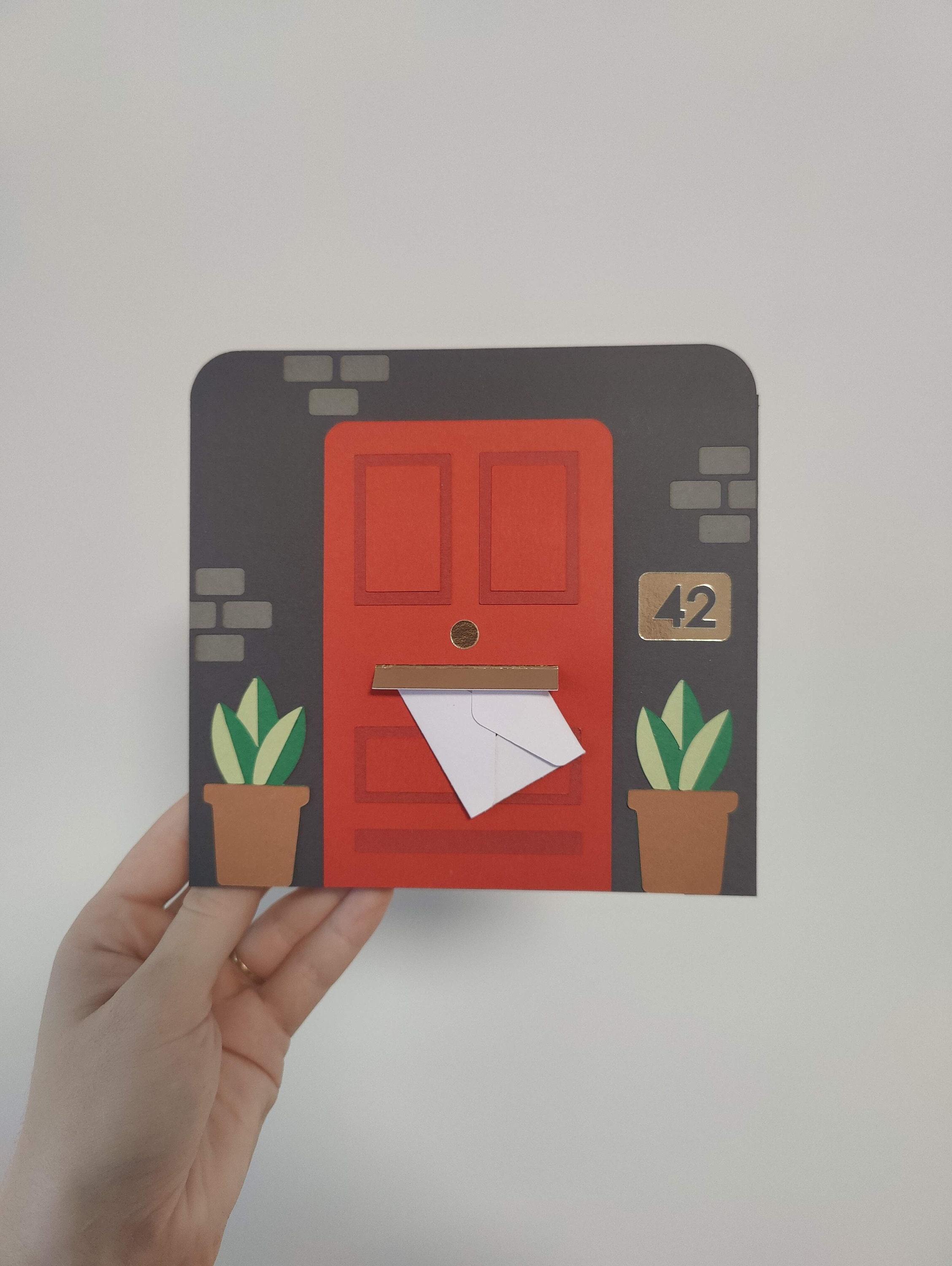 New Home Door Card | 3D Papercut SVG Card Cut File | Cricut DIY - Etsy
