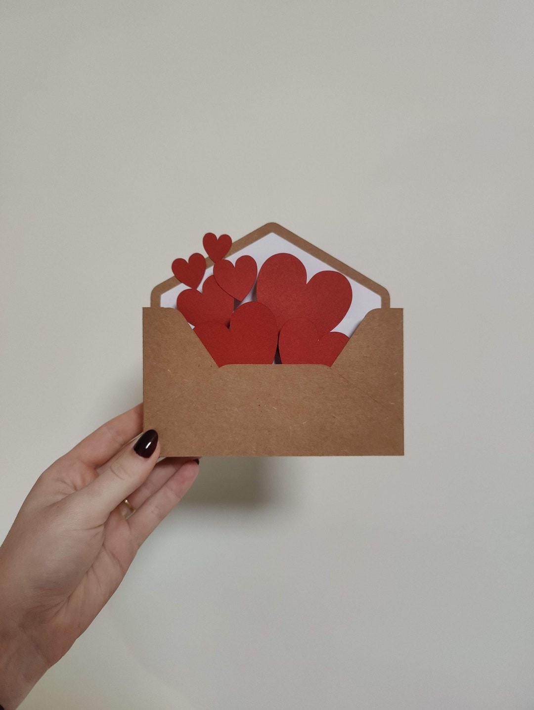 Heart Envelope Card | 3D Papercut SVG Card Cut File | Cricut DIY - Etsy