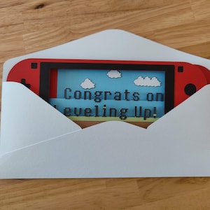 Game Console Level up Card | 3D Papercut SVG Card Cut File | Cricut DIY ...