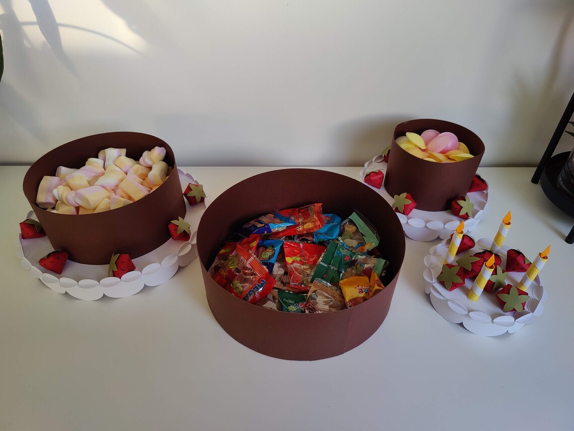 Birthday Cake Box | 3D Papercut SVG Box Cut File | Cricut DIY - Etsy