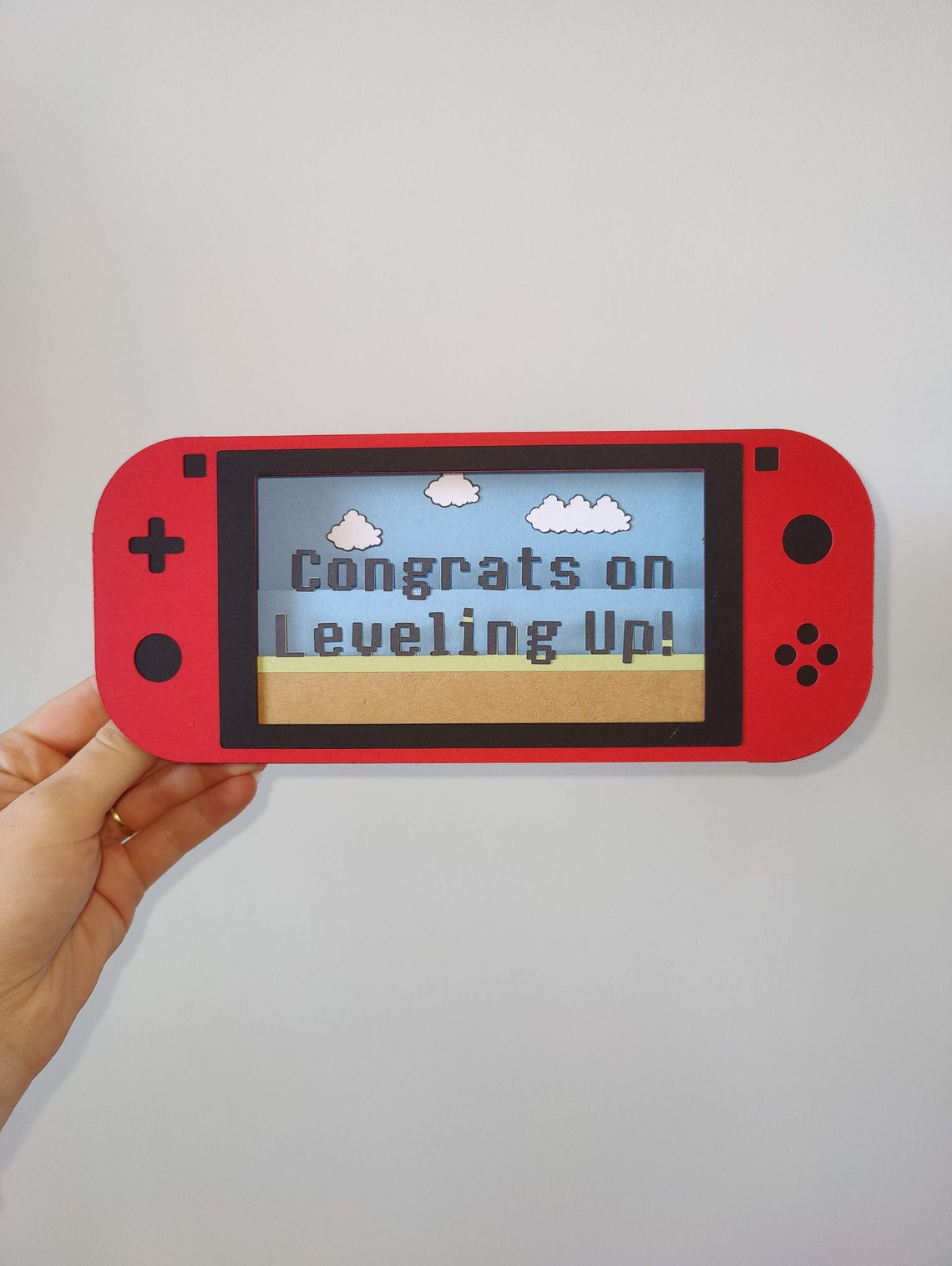 Game Console Level up Card 3D Papercut SVG Card Cut File - Etsy