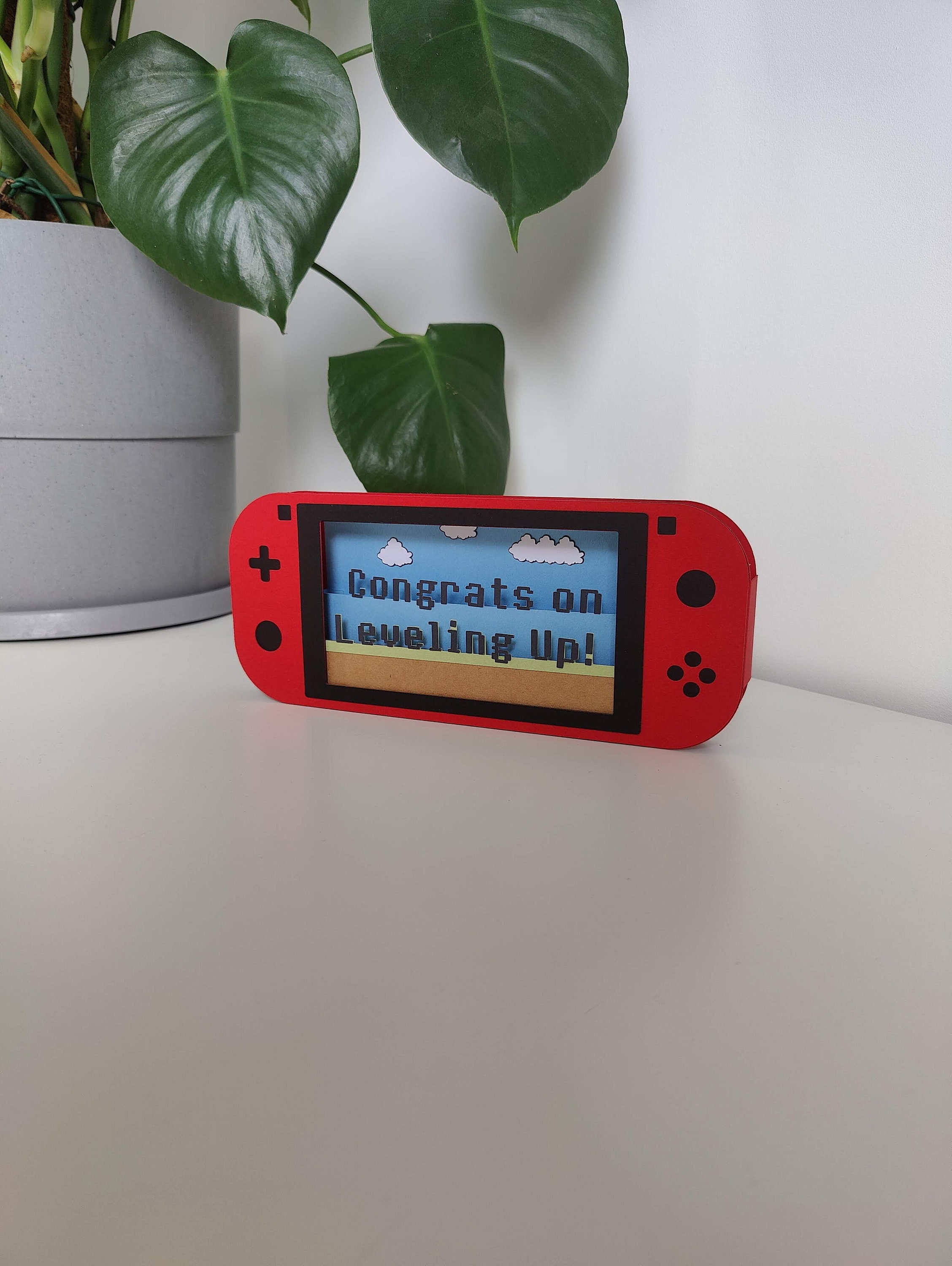 Game Console Level up Card | 3D Papercut SVG Card Cut File | Cricut DIY ...