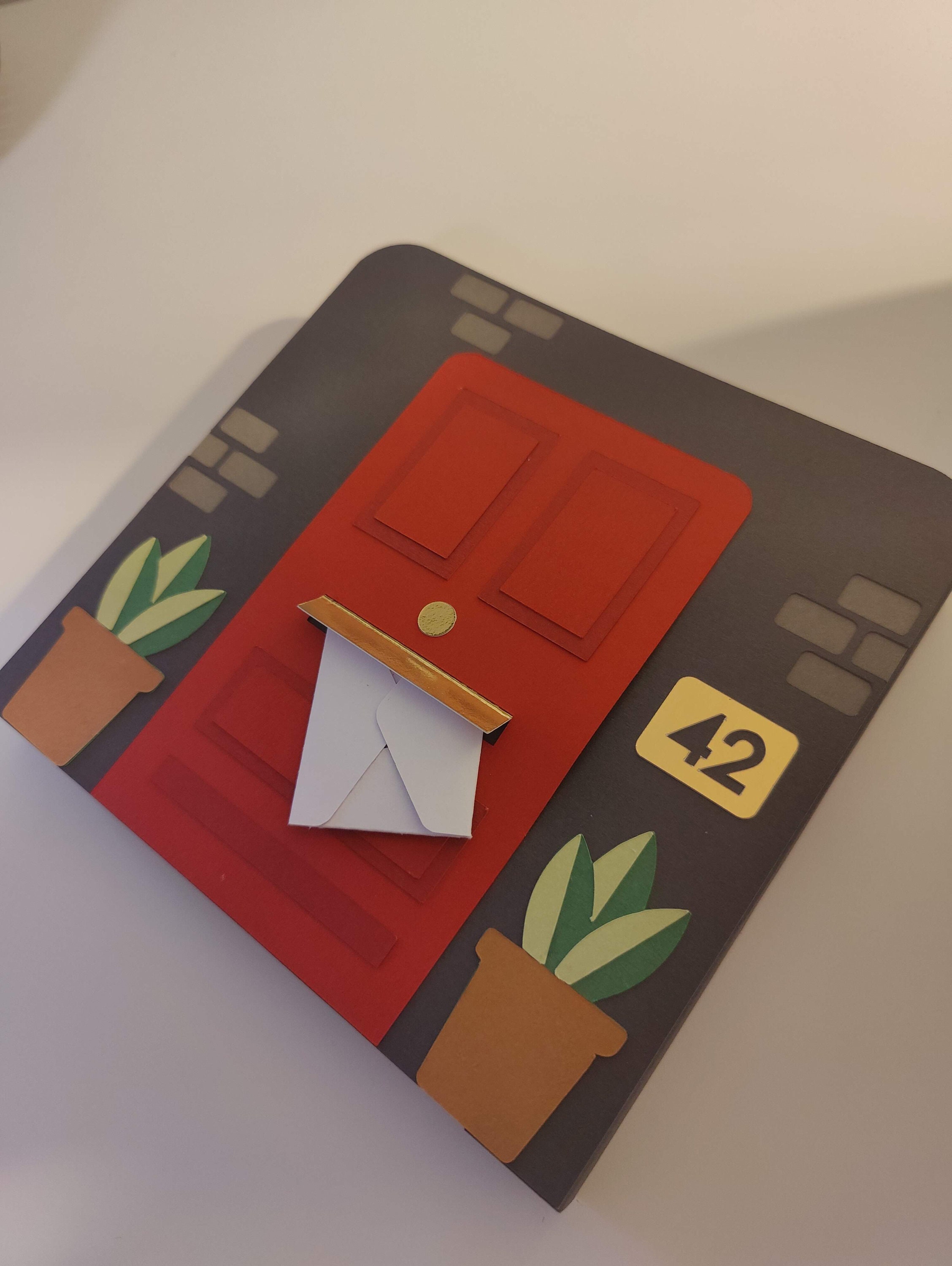 New Home Door Card 3D Papercut SVG Card Cut File Cricut DIY - Etsy