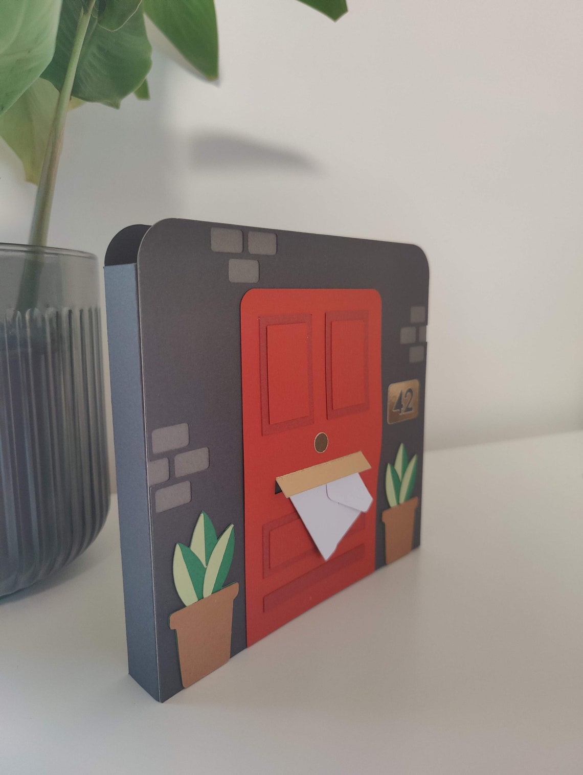 New Home Door Card | 3D Papercut SVG Card Cut File | Cricut DIY - Etsy