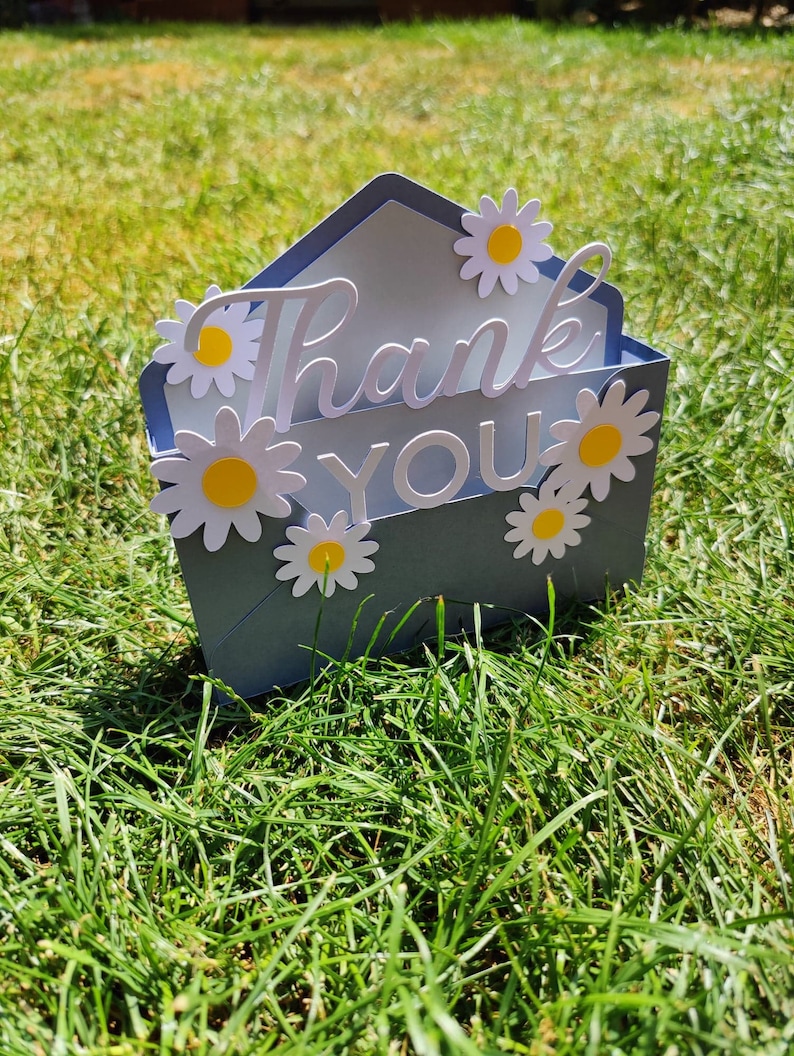 Thank You Box Card | 3D Papercut SVG Card Cut File | Cricut DIY - Etsy