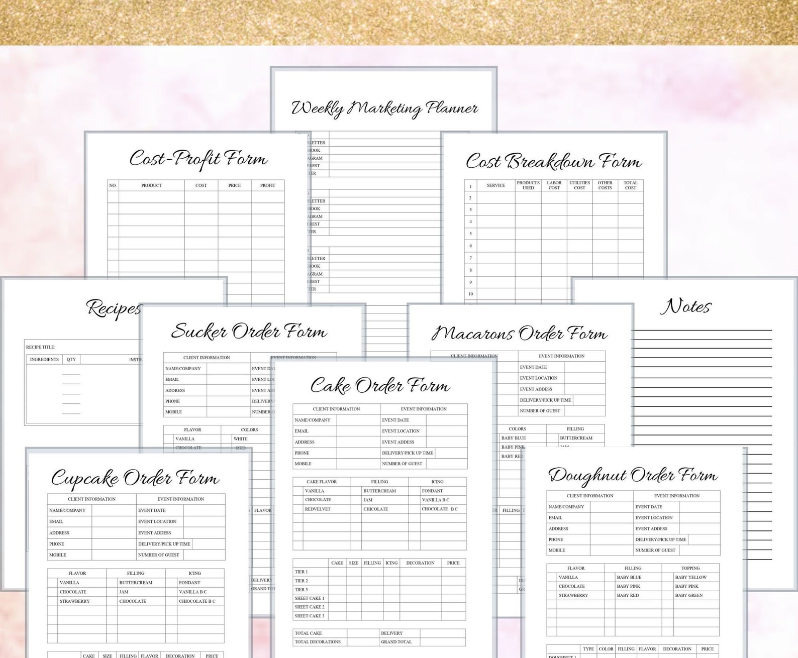 Bakery Business Planner, Cake and Bakery Business Planner, Financial ...
