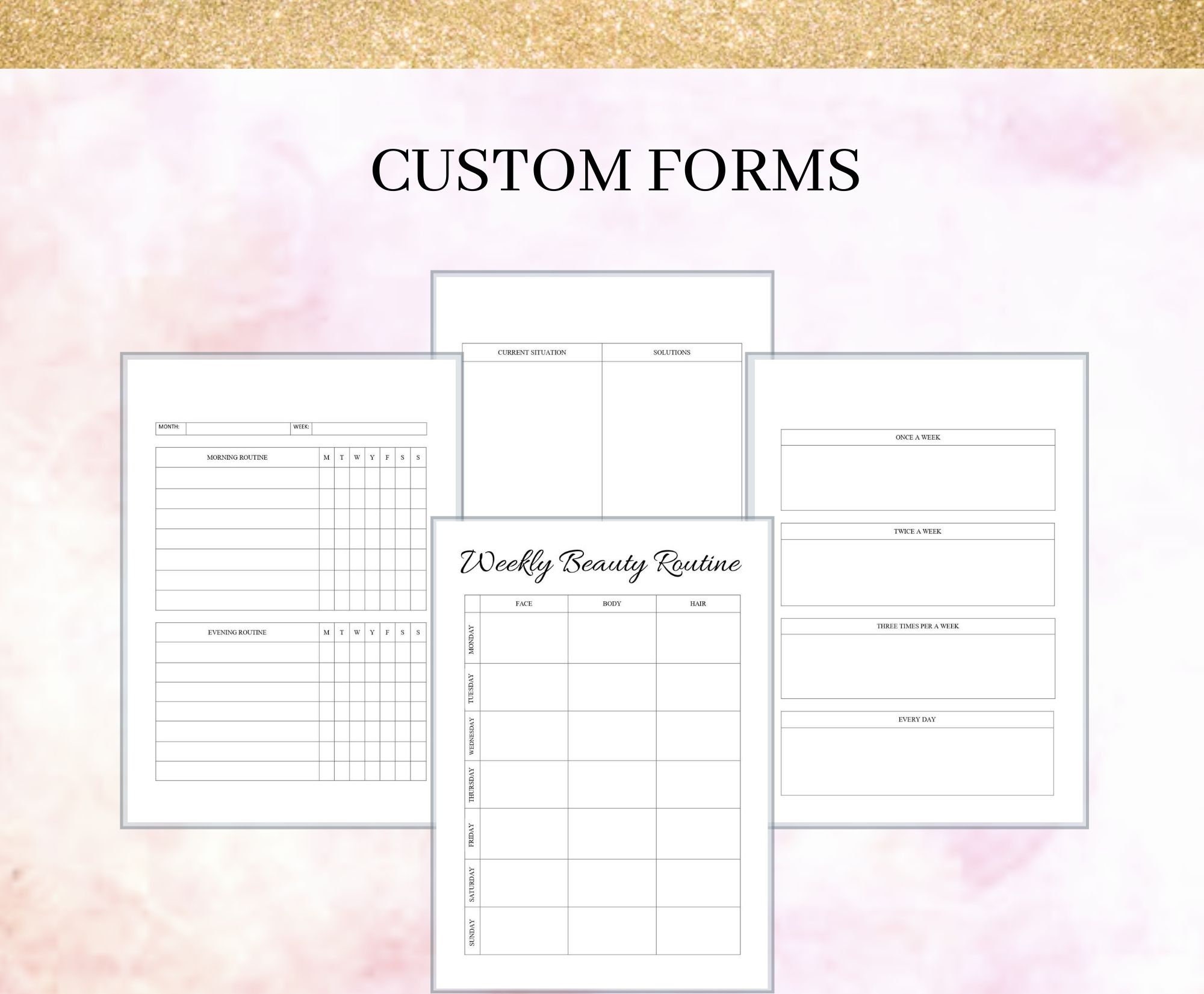 Beauty Planner Skin Care Planner Skin Care Journal Beauty - Etsy
