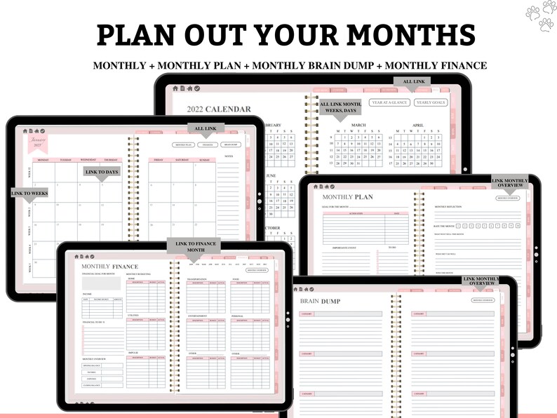 2022-2023 Digital Planner Goodnotes, iPad Planner, Notability Planner ...