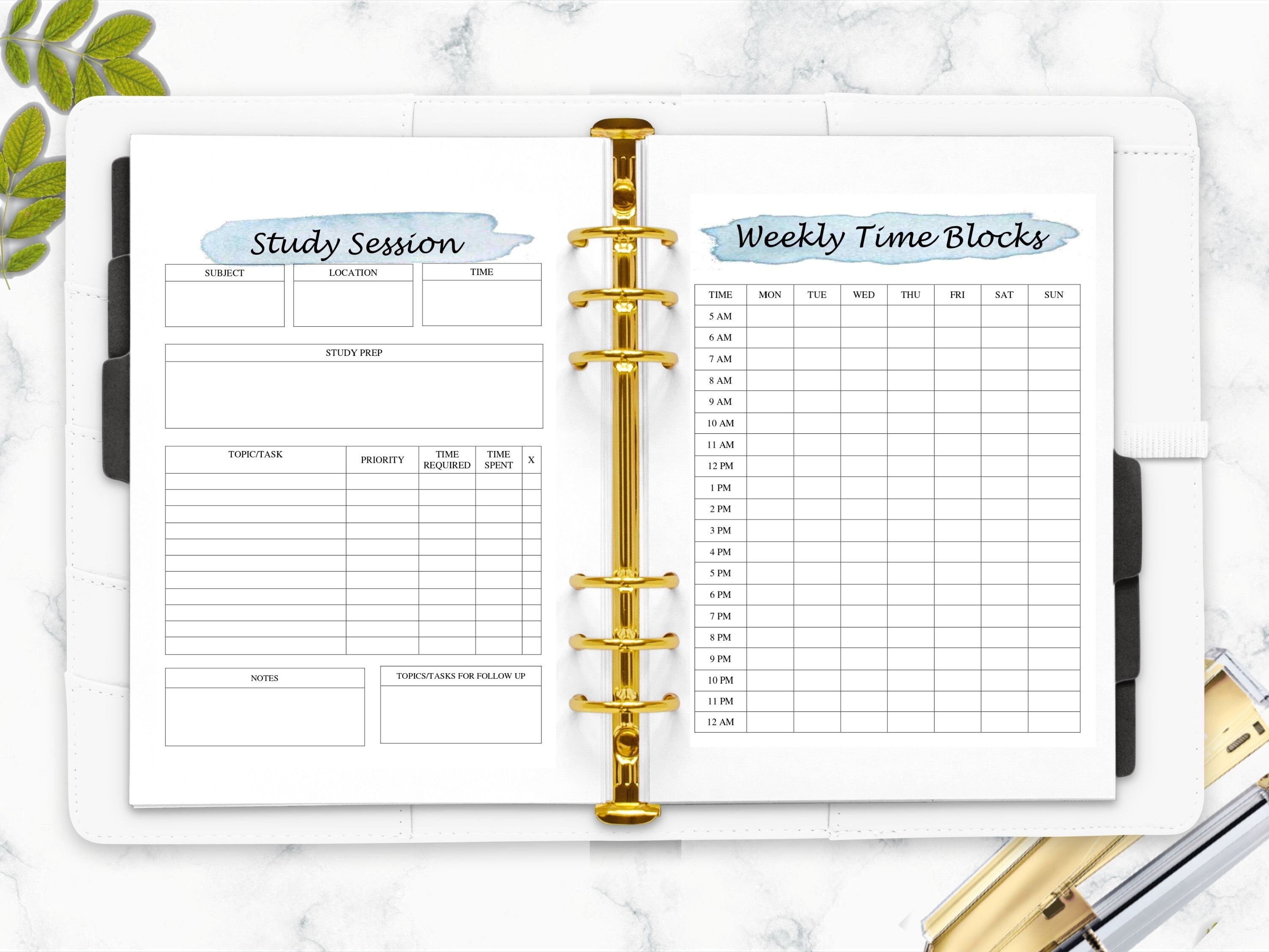 Student Planner Printable, Student Planner, Study Planner, Academic ...