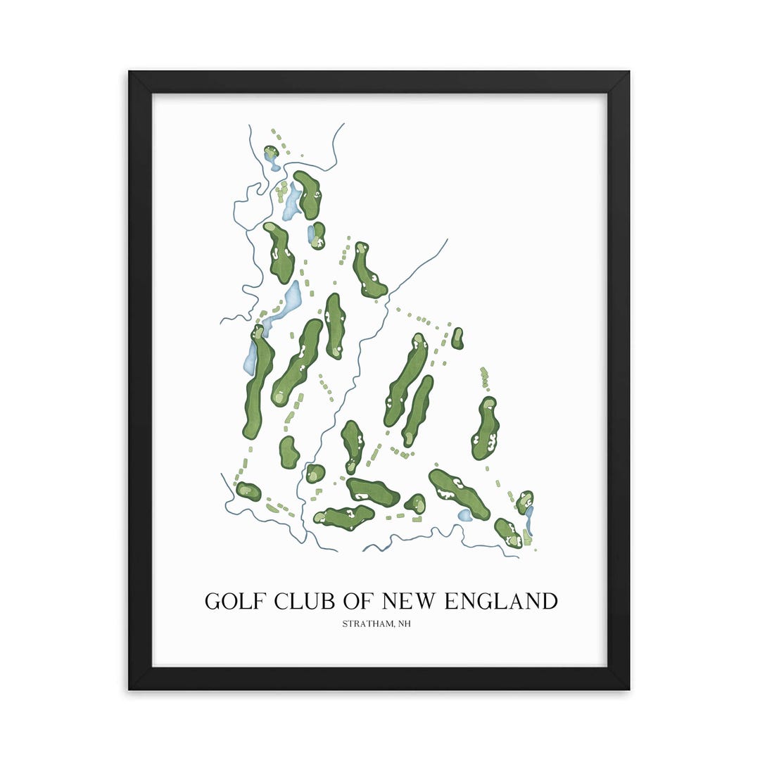 Golf Club of New England | Golf Course Map, Personalized Golf Art, Golf ...
