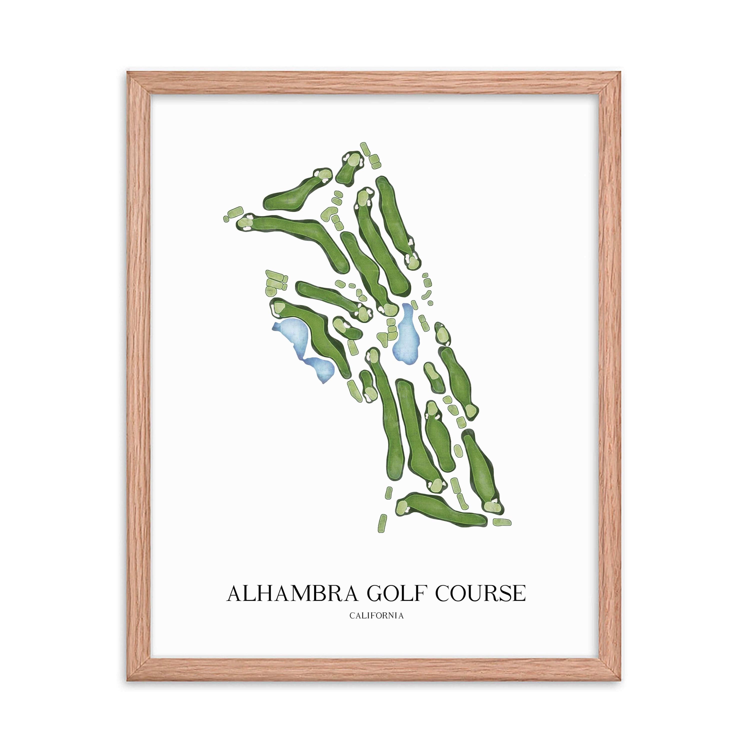 Alhambra Golf Club | Golf Course Map, Personalized Golf Art, Golf Gift ...