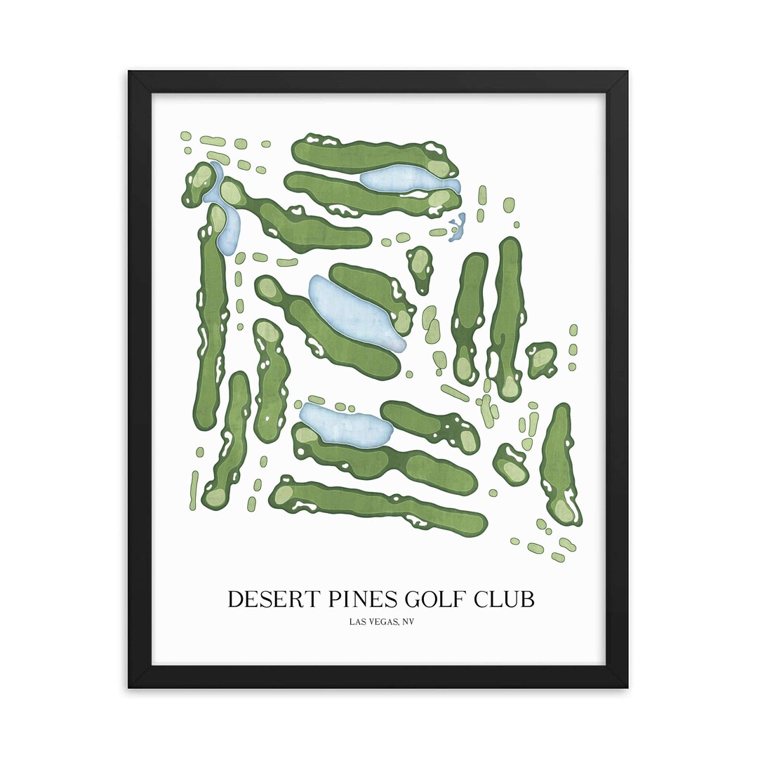 Desert Pines Golf Club | Golf Course Map, Personalized Golf Art, Golf ...