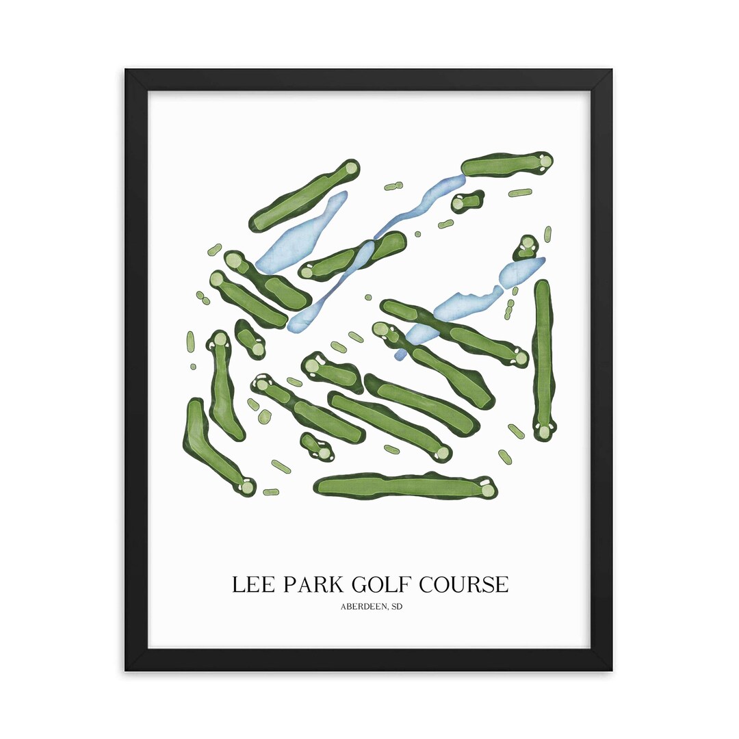 Lee Park Golf Course | Golf Course Map, Personalized Golf Art, Golf ...
