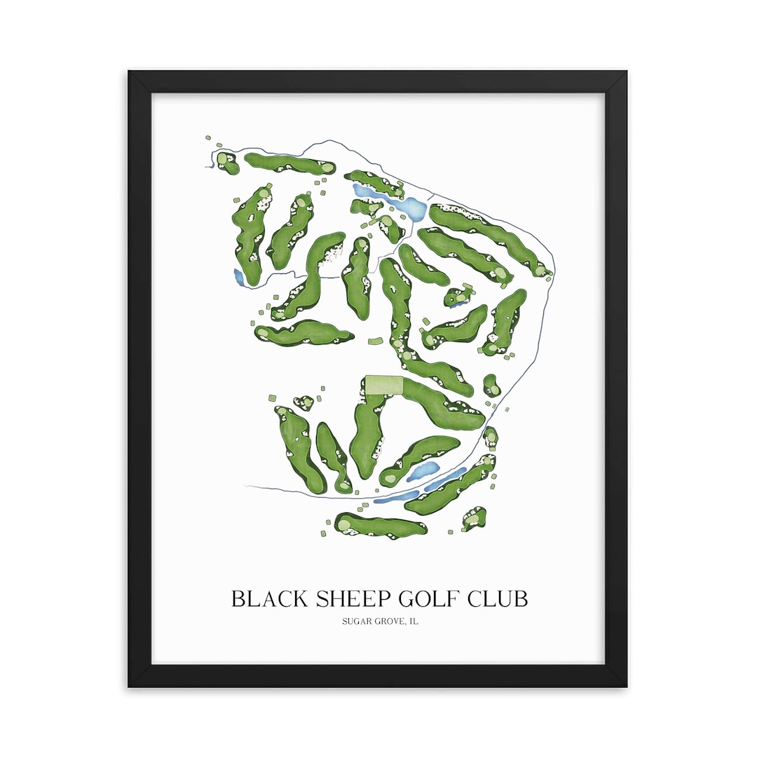 Black Sheep Golf Club | Golf Course Map, Personalized Golf Art, Golf ...