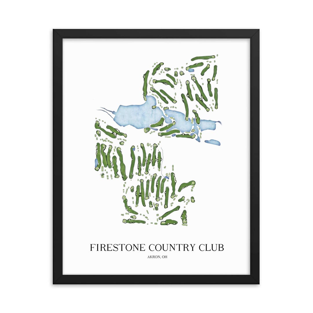 Firestone Country Club | Golf Course Map, Personalized Golf Art, Golf ...