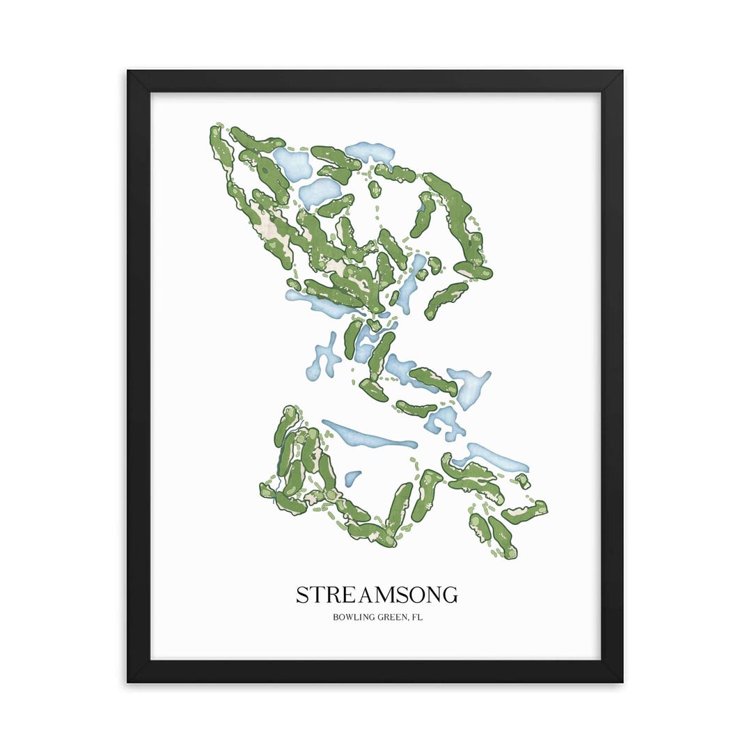 Streamsong | Golf Course Map, Personalized Golf Art, Golf Gift, Gifts ...