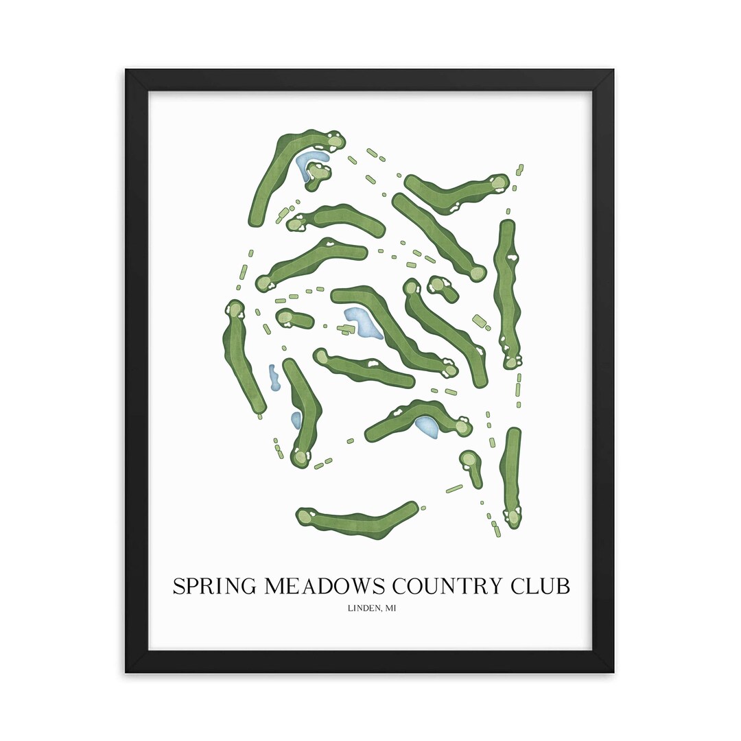 Spring Mill Country Club | Golf Course Map, Personalized Golf Art, Golf ...