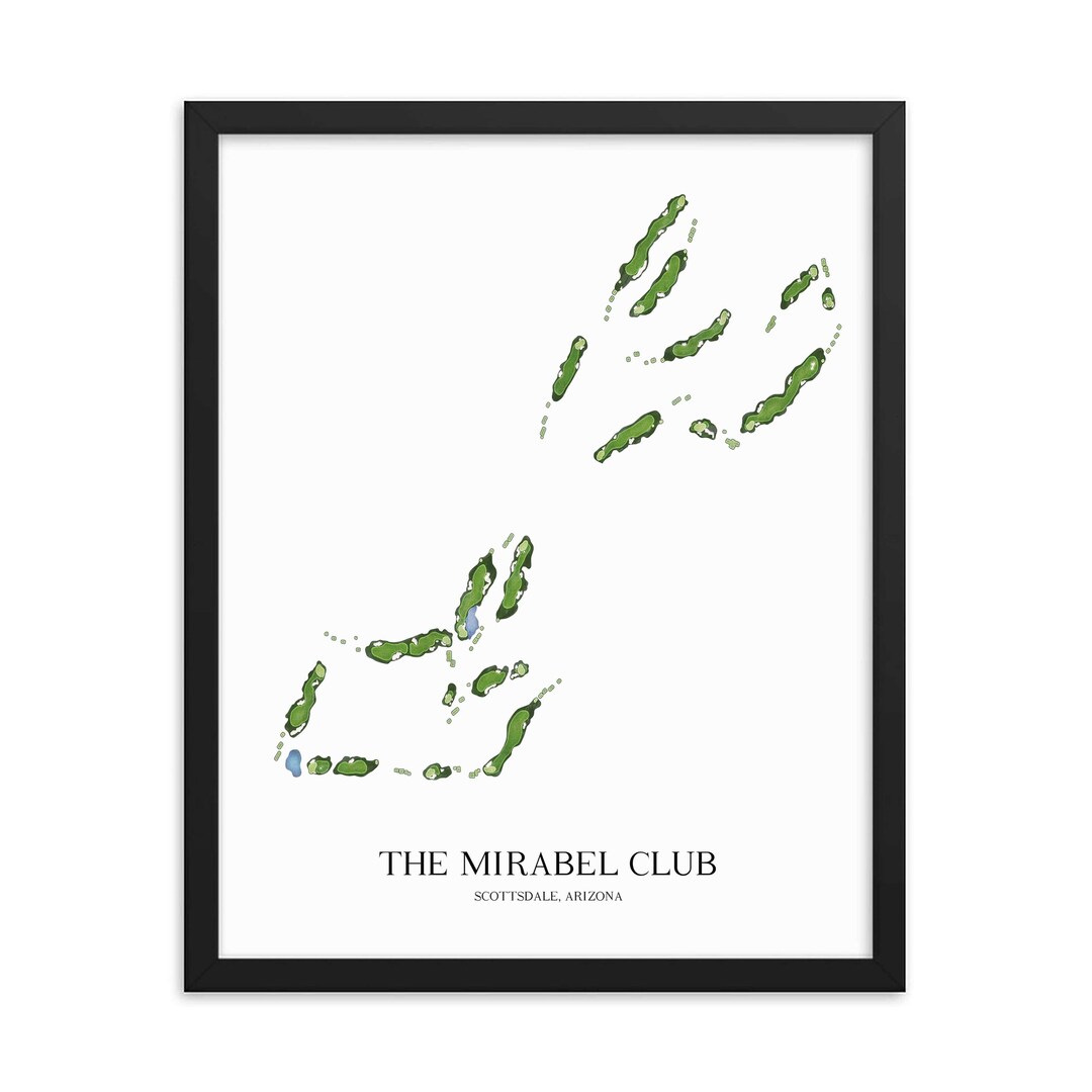 The Mirabel Club | Golf Course Map, Personalized Golf Art, Golf Gift ...
