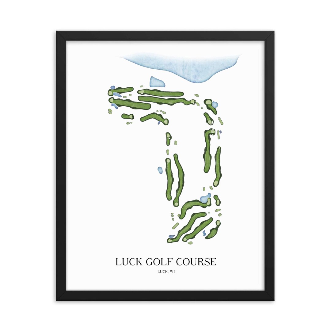 Luck Golf Course | Golf Course Map, Personalized Golf Art, Golf Gift ...