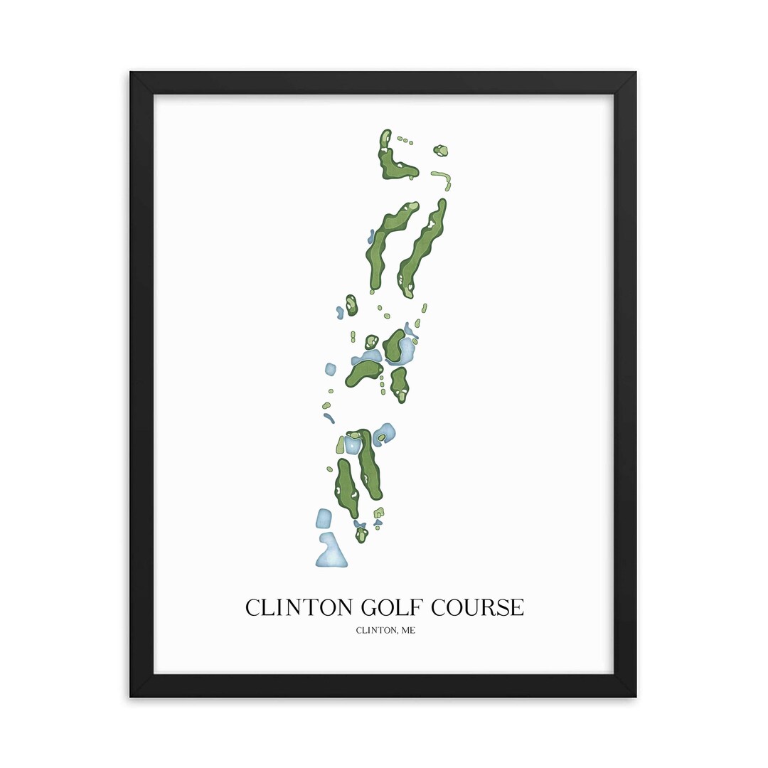 Clinton Golf Course | Golf Course Map, Personalized Golf Art, Golf Gift ...