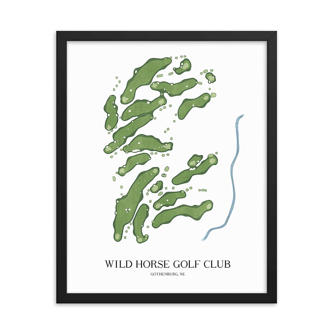 Wild Horse Golf Club | Golf Course Map, Personalized Golf Art, Golf ...