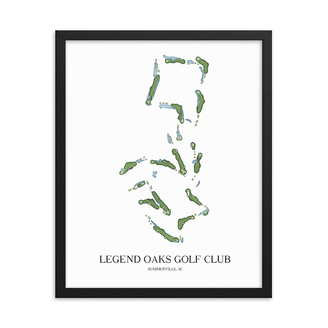 Legend Oaks Golf Club | Golf Course Map, Personalized Golf Art, Golf ...