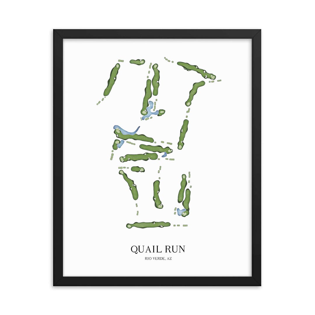 Quail Run | Golf Course Map, Personalized Golf Art, Golf Gift, Gifts ...